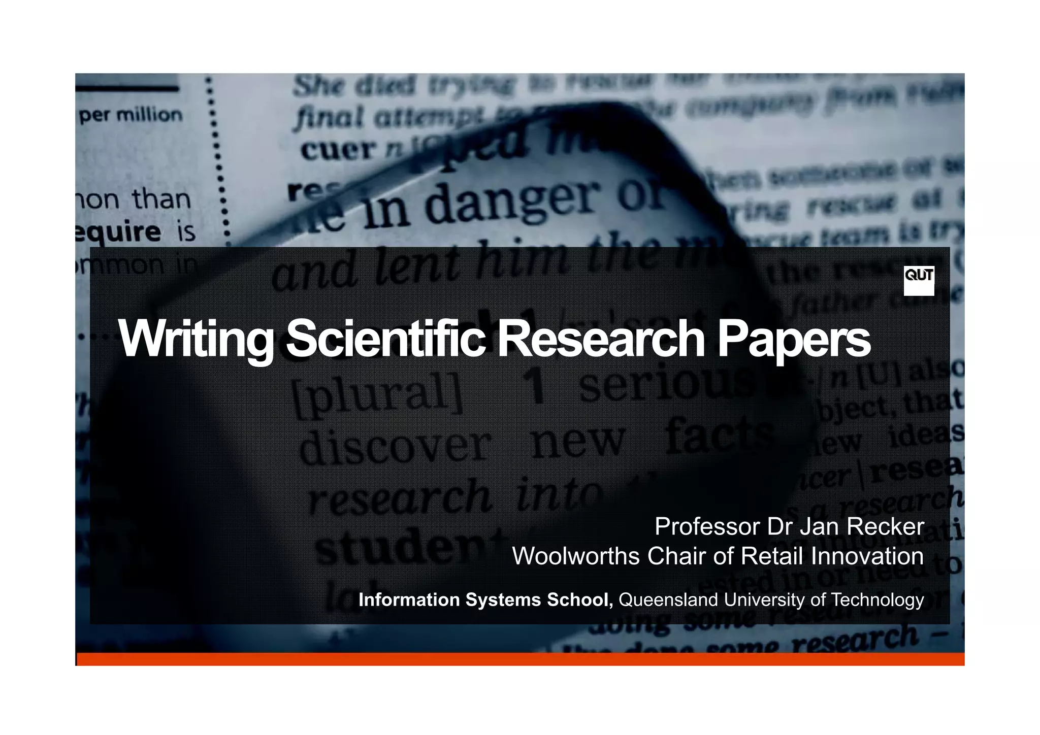 Writing Scientific Research Papers | PDF