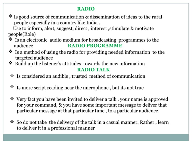 writing script for radio EXRN AGRICULTURE.pptx