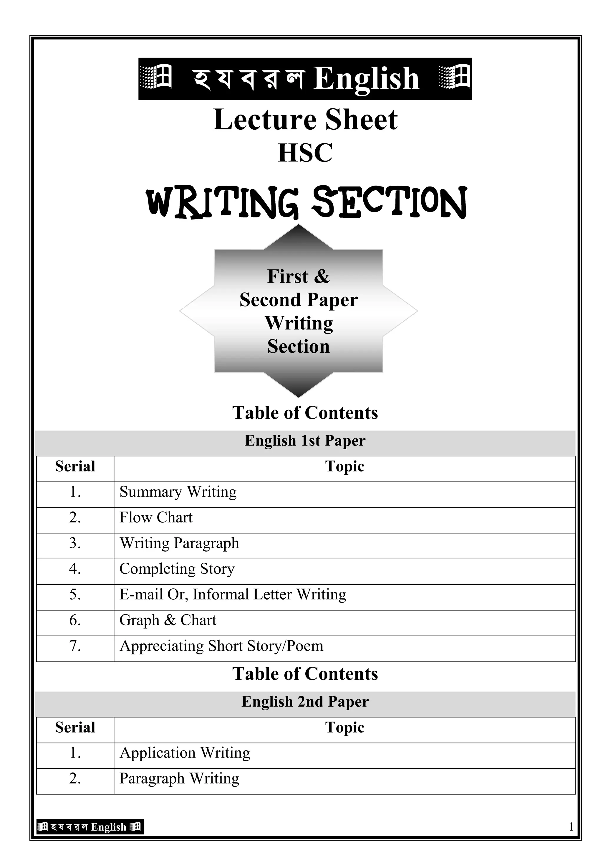 HSC Writing Section by হযবরল English | PDF | Children\'s Health ...