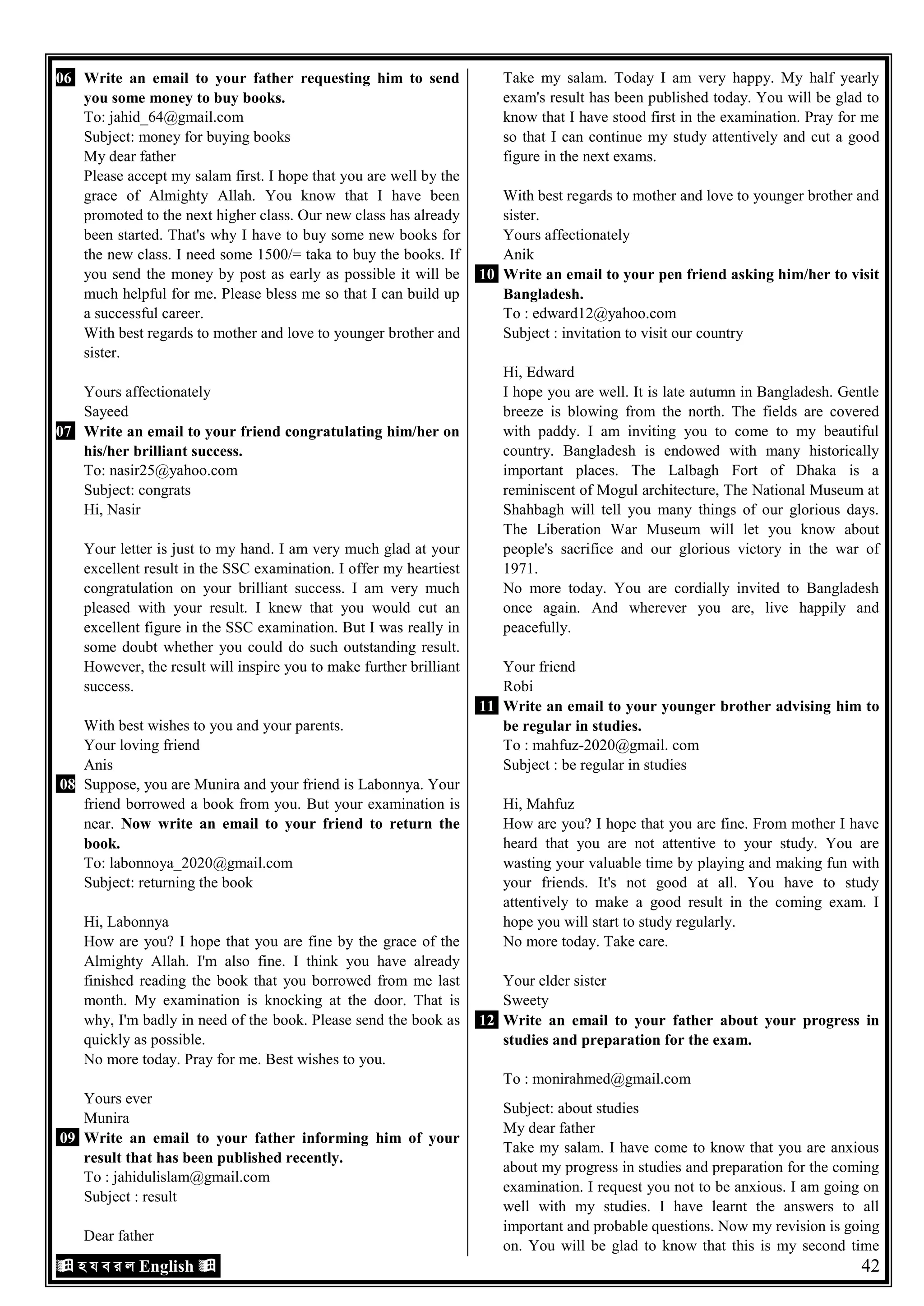 HSC Writing Section by হযবরল English | PDF