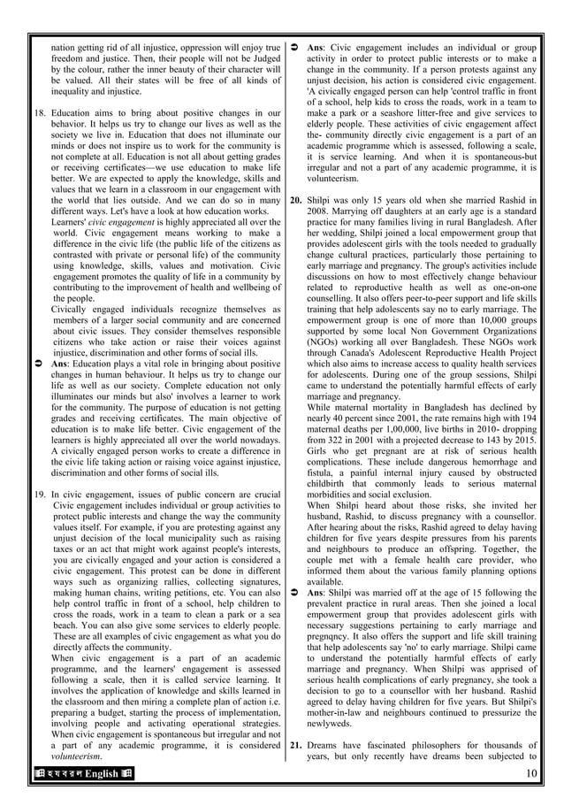 HSC Writing Section by হযবরল English | PDF | Children\'s Health ...