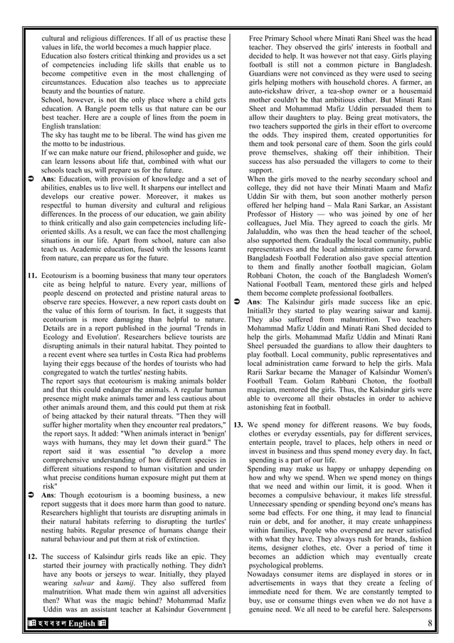 HSC Writing Section by হযবরল English | PDF | Children\'s Health ...