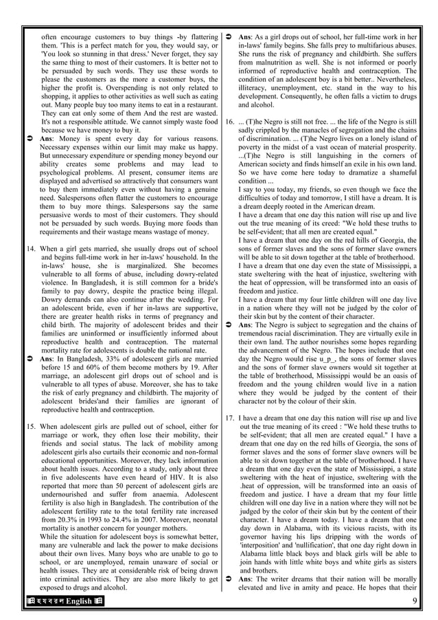 HSC Writing Section by হযবরল English | PDF | Children\'s Health ...