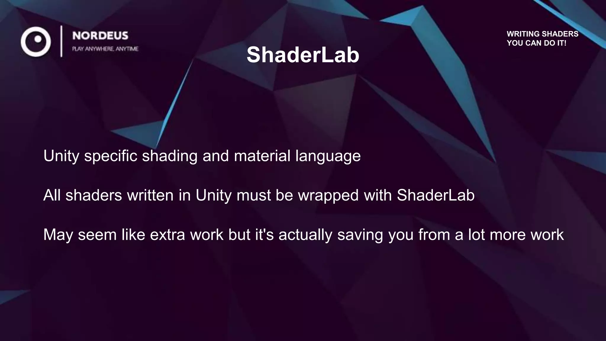 Writing shaders - YOU can do it! | PPTX