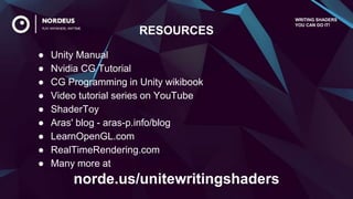 Writing shaders - YOU can do it! | PPTX
