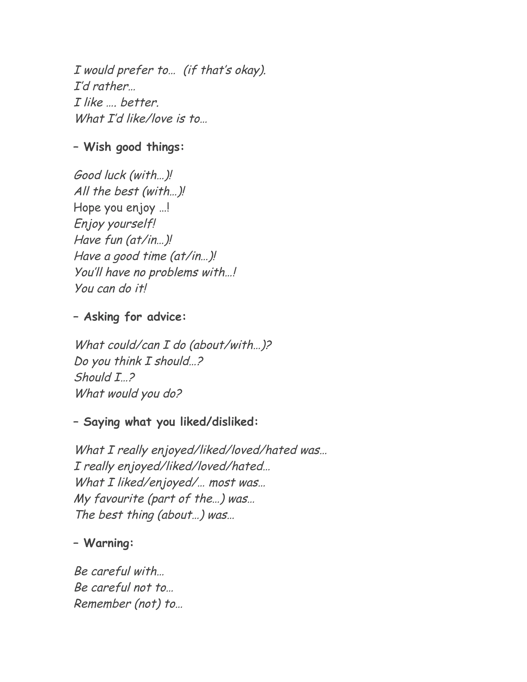 Writing Short Messages | DOC