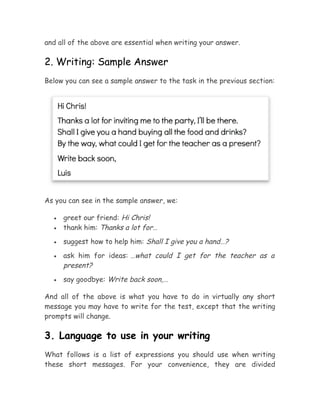 Writing Short Messages | DOC