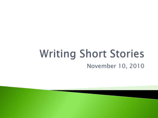 Writing short stories | PPT
