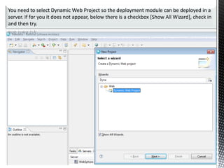 Writing simple web services in java using eclipse editor | PPTX