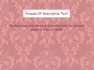 power point - writing skill (descriptive text) | PPTX