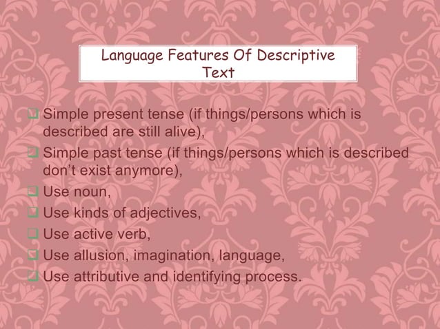 power point - writing skill (descriptive text) | PPTX