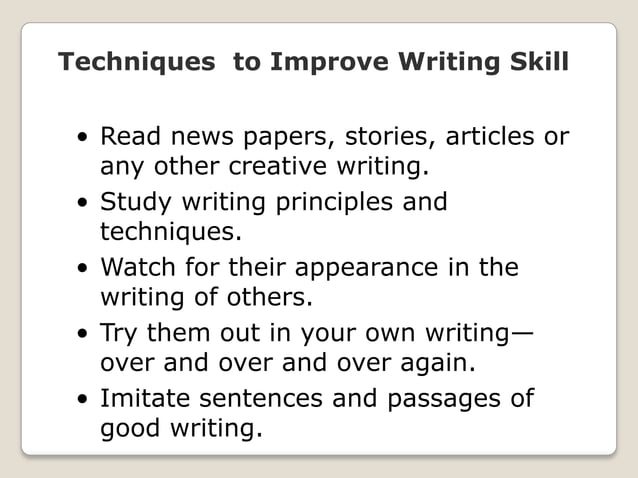 Writing skills | PPTX