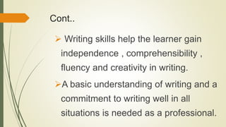 Writing skills | PPT