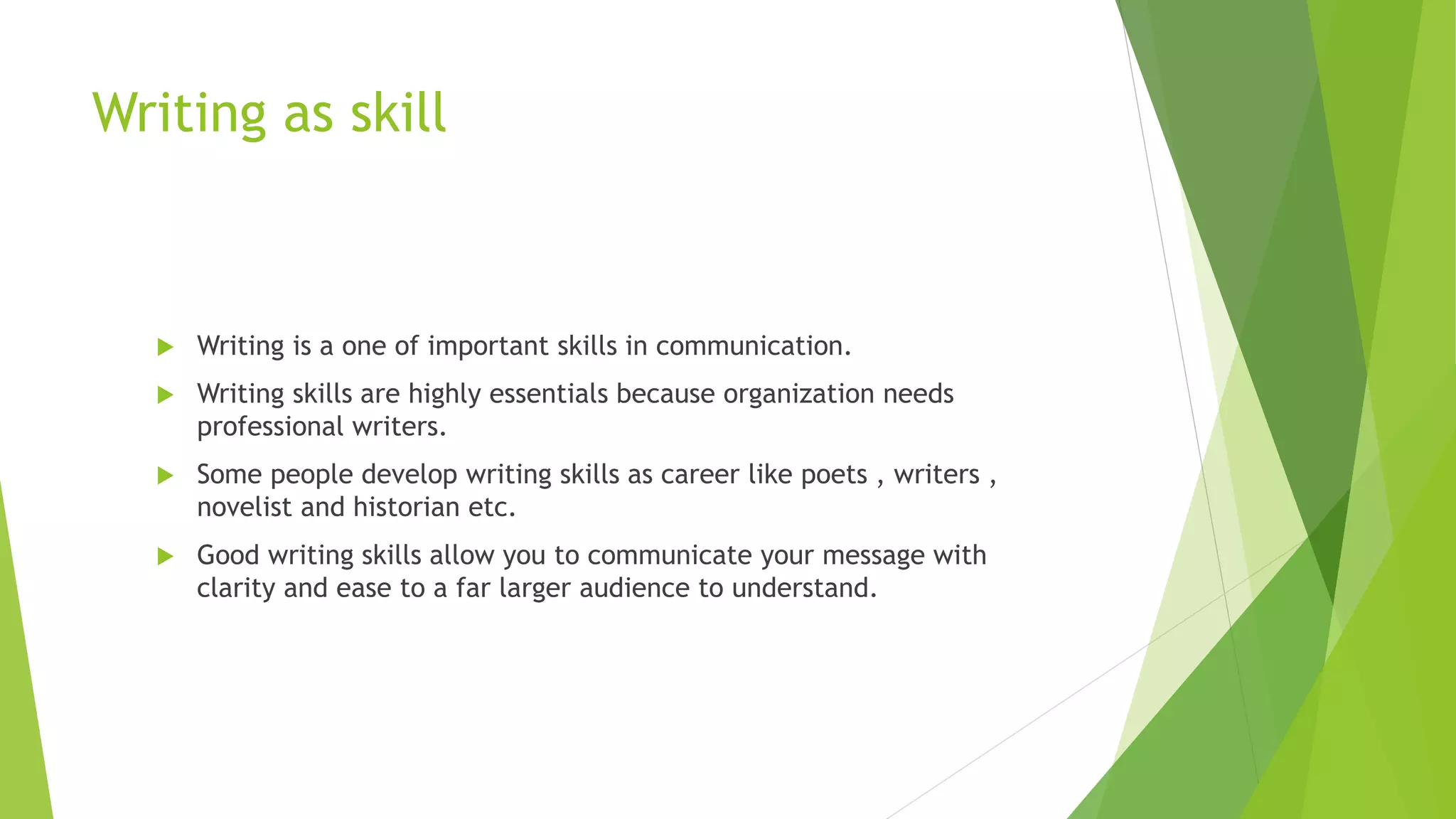 Writing skills | PPTX