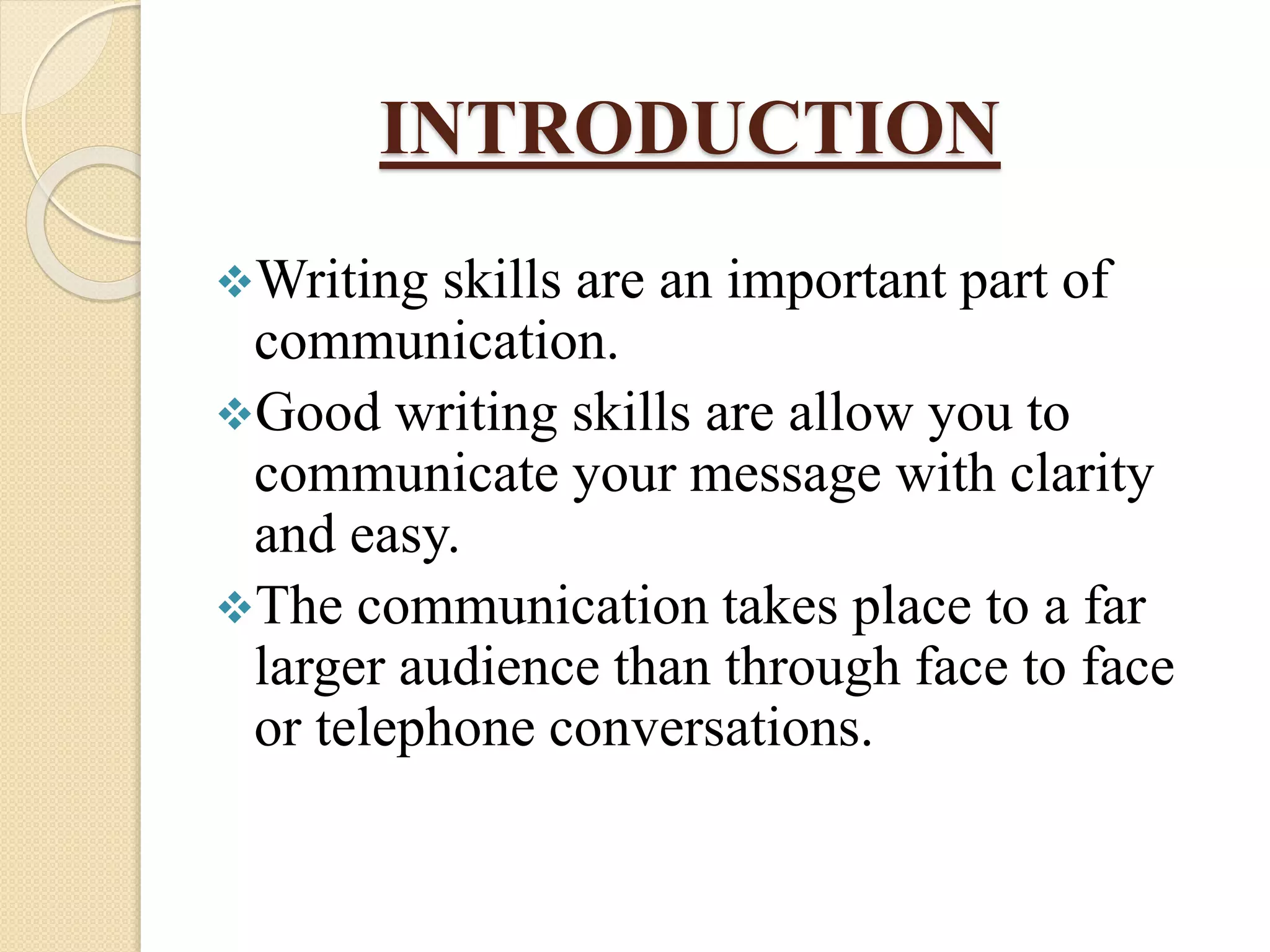 Writing skills | PPTX