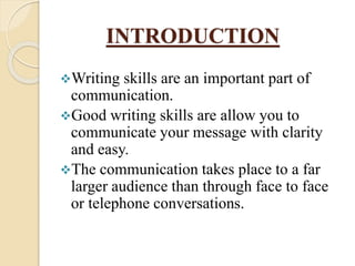 Writing skills | PPTX | Freelance Writing | Content Production