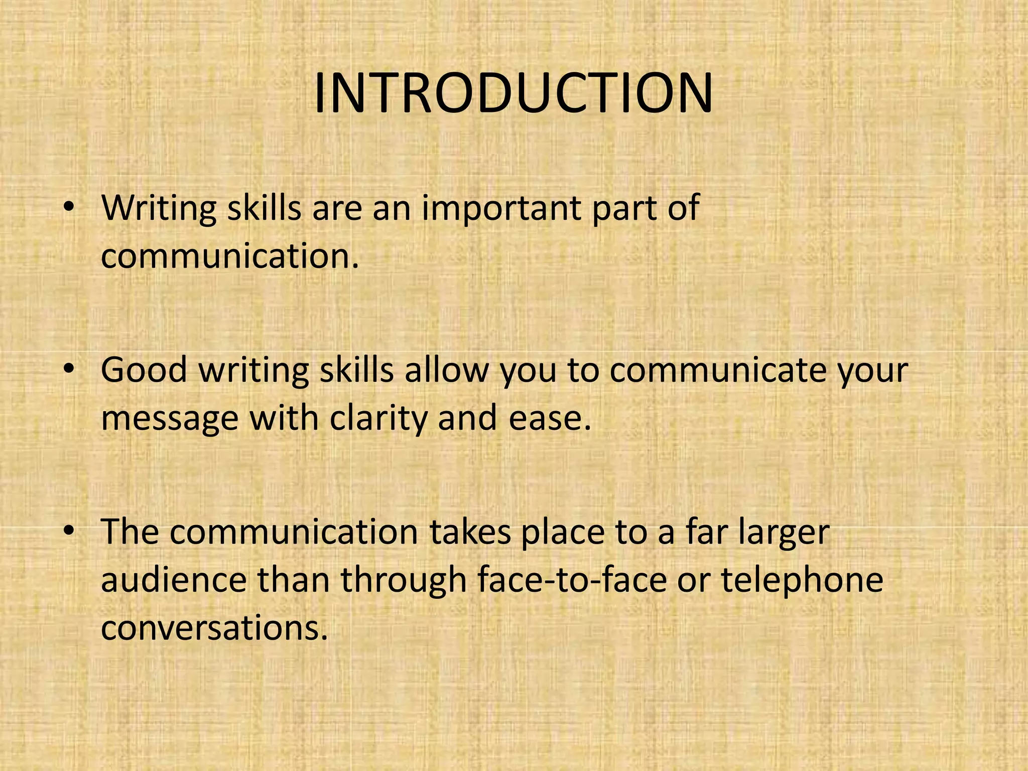 Writing skills | PPT