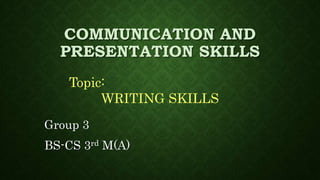 Writing skills | PPTX