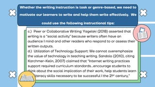 WRITING SKILLS in teaching writing eng maj 107 | PPTX