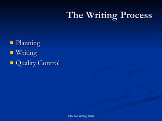 Effective Writing Skills for College Students | PDF