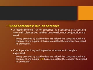 Writing skills common writing errors | PPTX