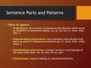 Writing skills - Grammar Basics | PPTX