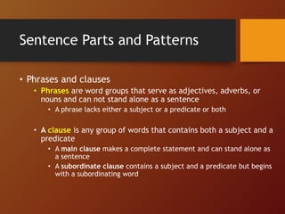 Writing skills - Grammar Basics | PPTX