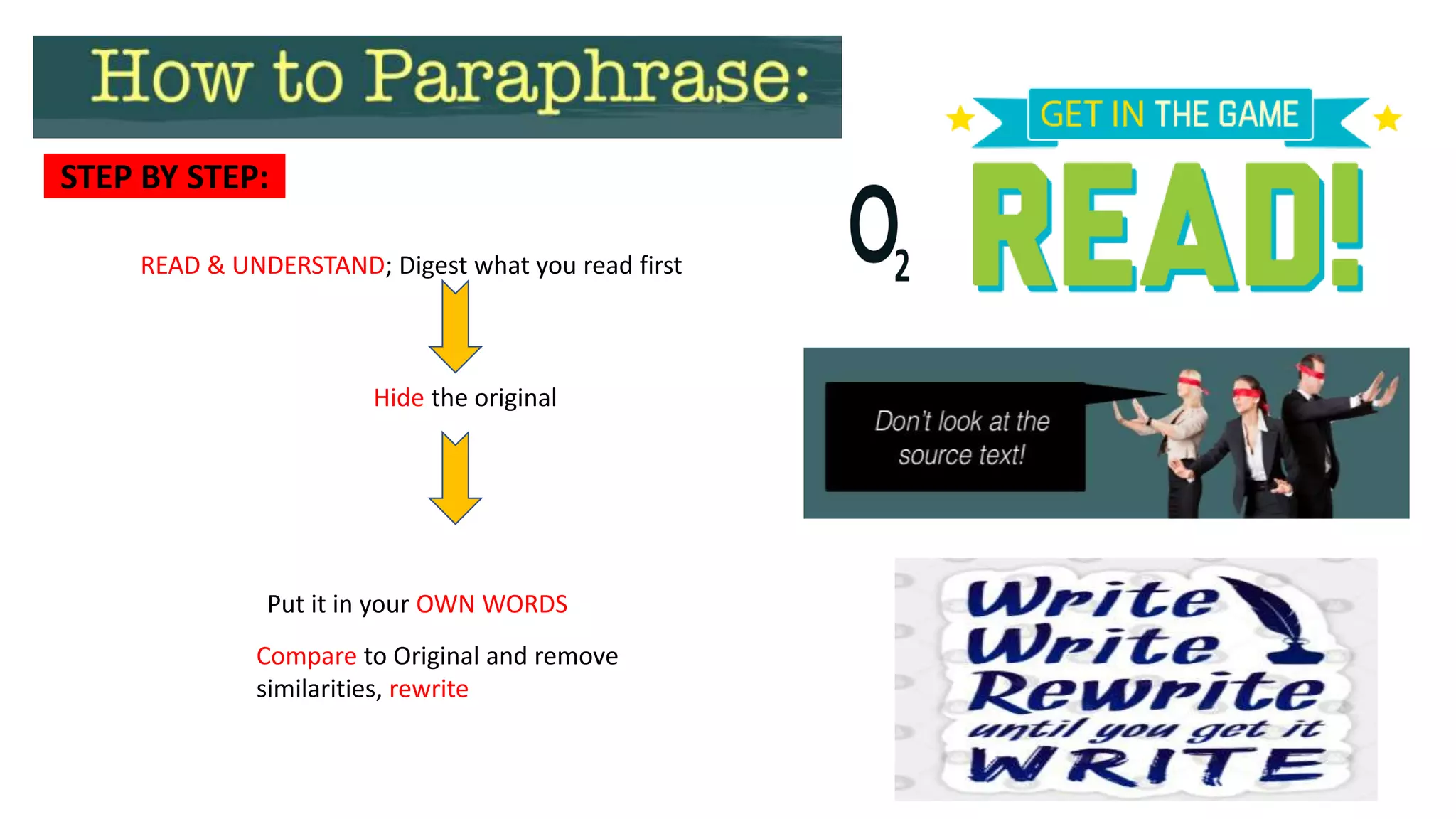 Writing skills paraphrasing and plagiarism v3 | PPT