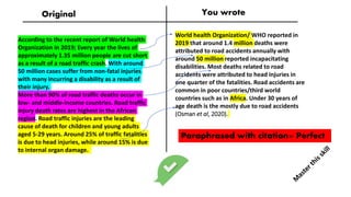 Writing skills paraphrasing and plagiarism v3 | PPT