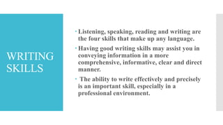 Writing skills English language Teaching.pptx