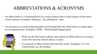 Writing Skills & Guidelines | PPTX