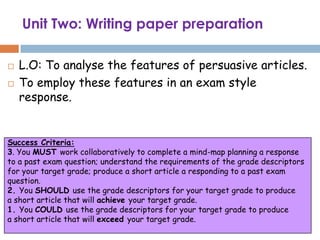 Writingskills l1 | PPTX