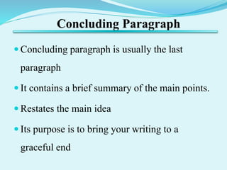 Writing Skills (Paragraph and Essay Writing) | PPTX
