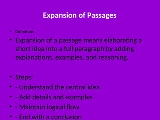 Writing_Skills ( Paragraph writing, precise writing and expansion of ...