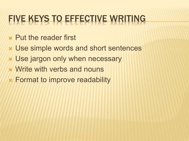 Writing skills presentation for BBA | PPTX