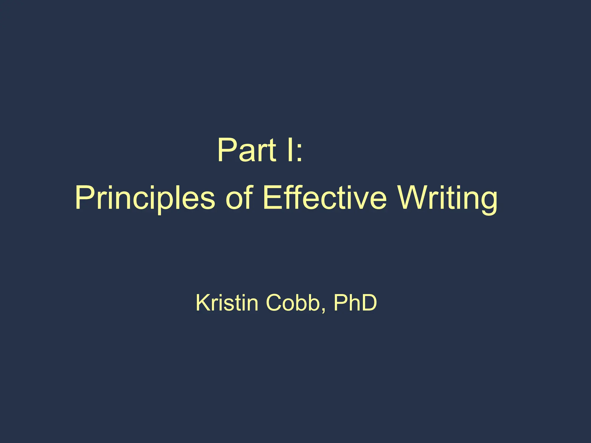 Principle of Effective Writing in Communication for Professional.ppt