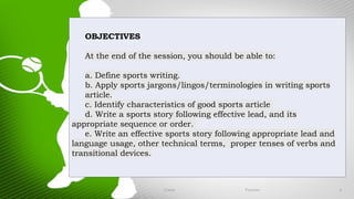 Writing Sports Article for Newspaper.pptx