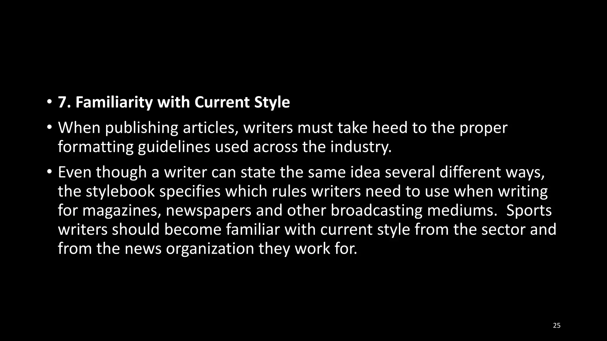 Writing sports articles | PPTX