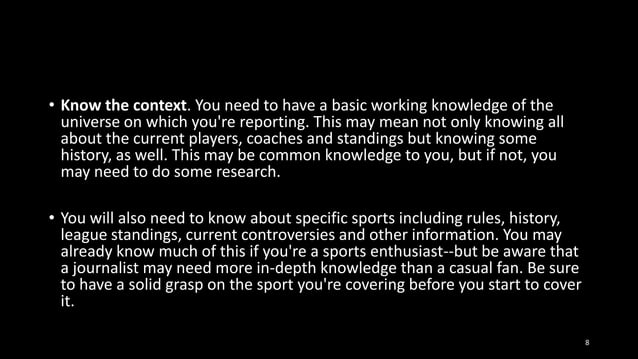 Writing sports articles | PPTX