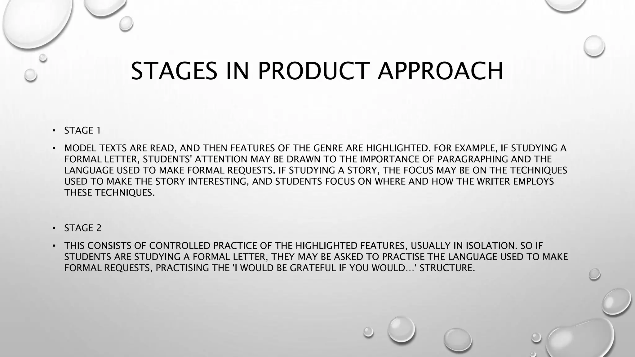 Writing stages in product approach | PPT