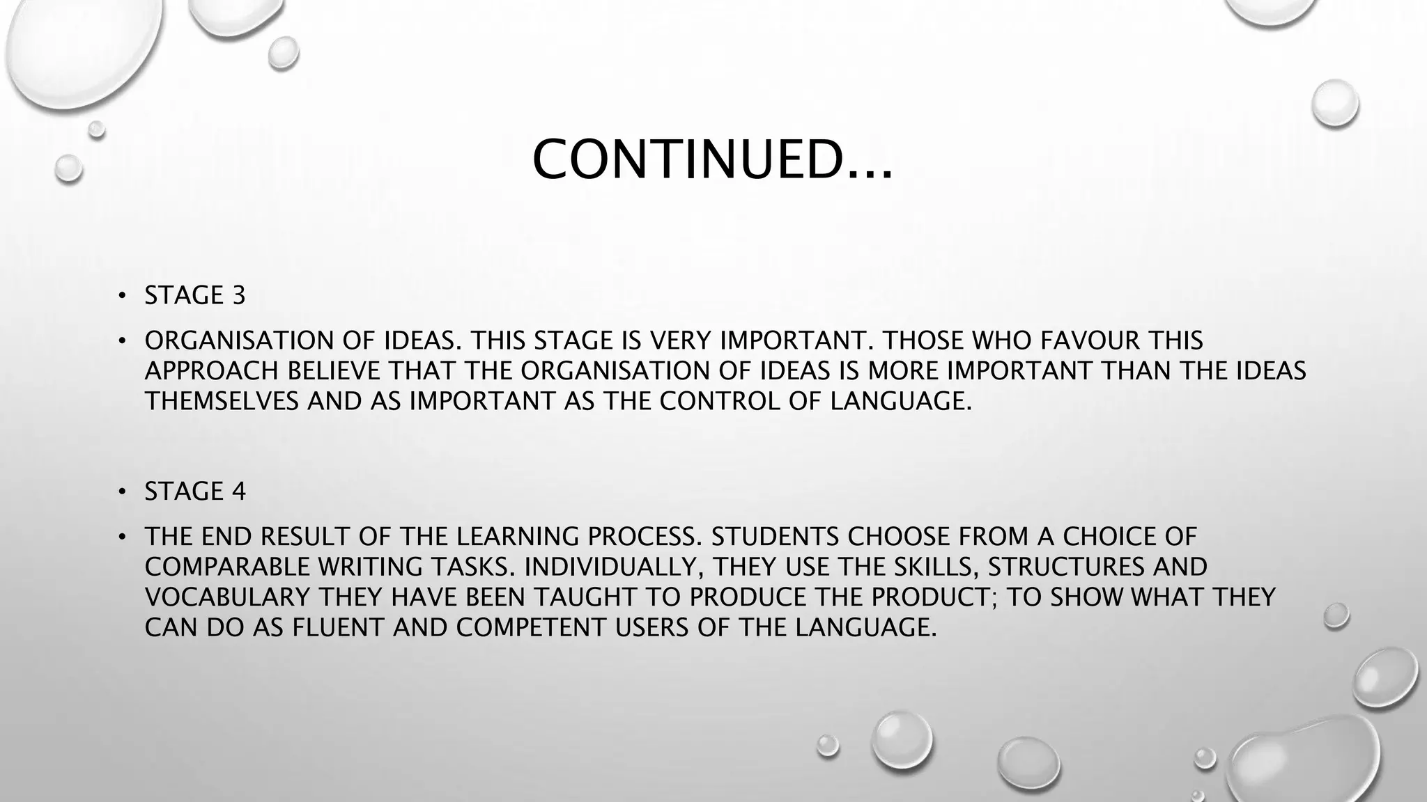 Writing stages in product approach | PPT