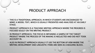 Writing stages in product approach | PPT