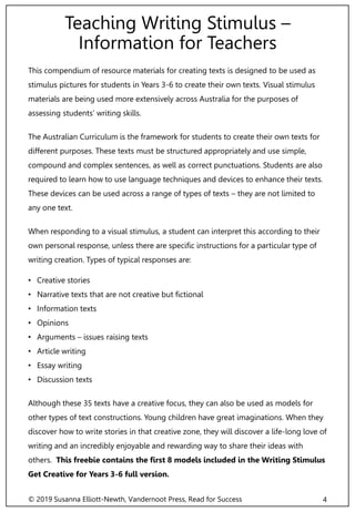Writing stimulusgetcreativeforyears36freebie 1 | PDF
