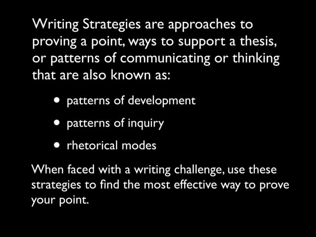 Writing Strategies | KEY