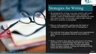 Strategies for Developing Writing Skills | PPTX