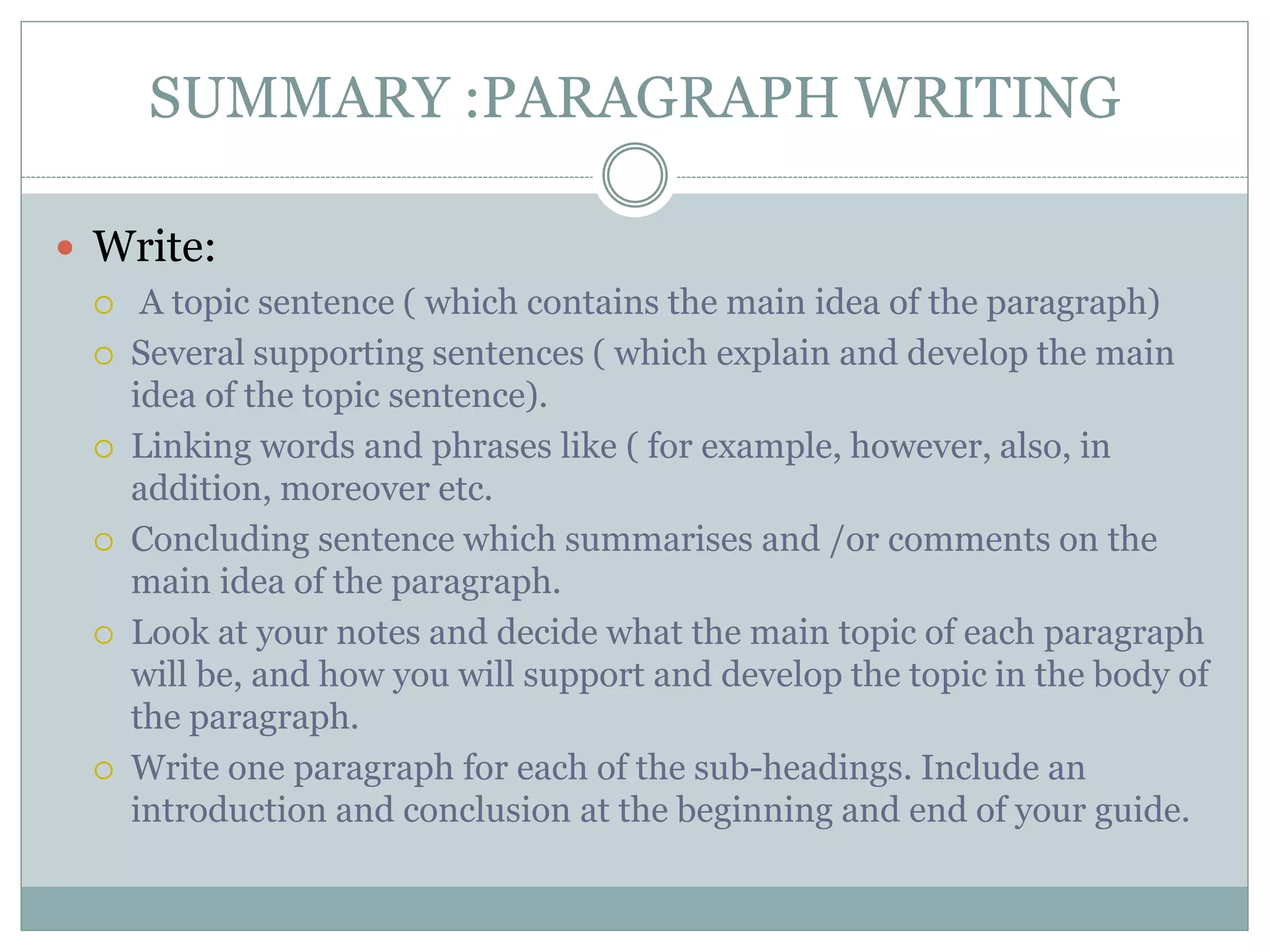 Writing strategies writing paragraphs | PPTX