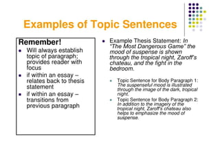 Writing Strong Paragraphs | PDF