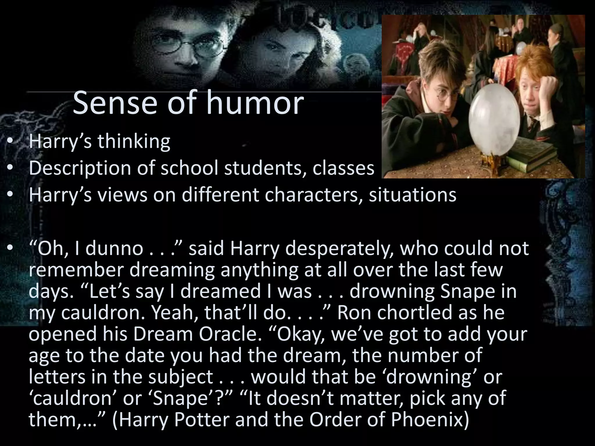 Writing Style and Techniques of J. K. Rowling in Harry Potter | PPTX