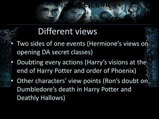 Writing Style and Techniques of J. K. Rowling in Harry Potter | PPTX