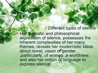 Writing Style Of Virginia Woolf | PPT